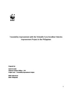 Traceability Improvement project with the YFT Handline FIP in the ...